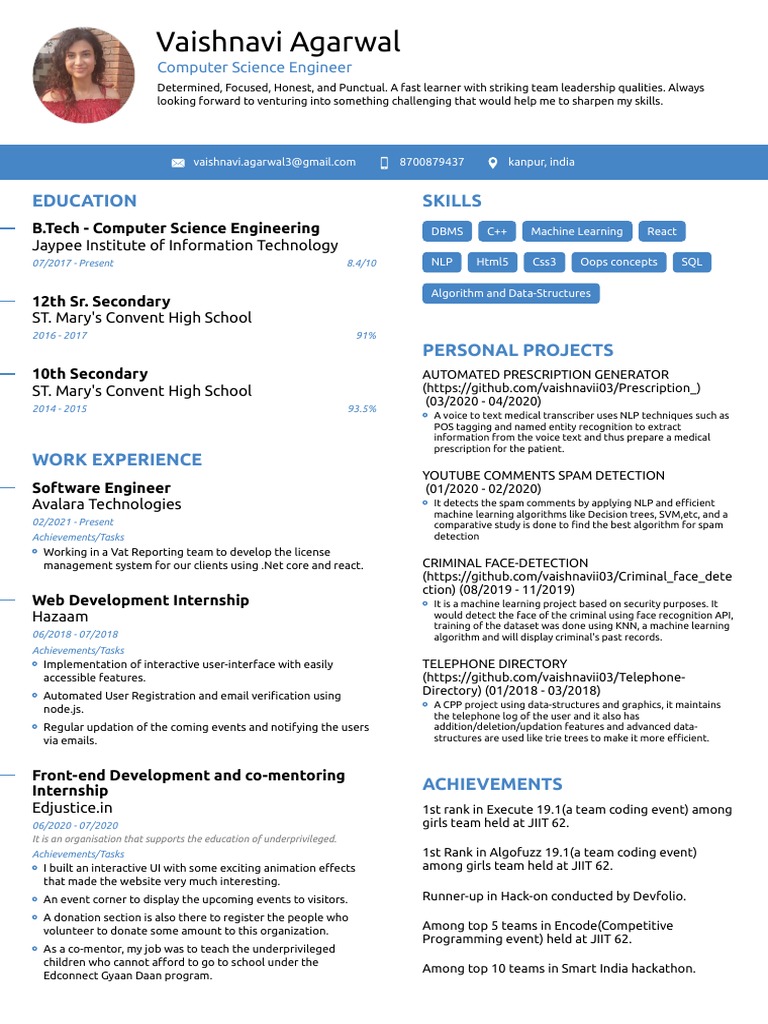 Vaishnavi Agarwal | PDF | Machine Learning | Information Technology ...