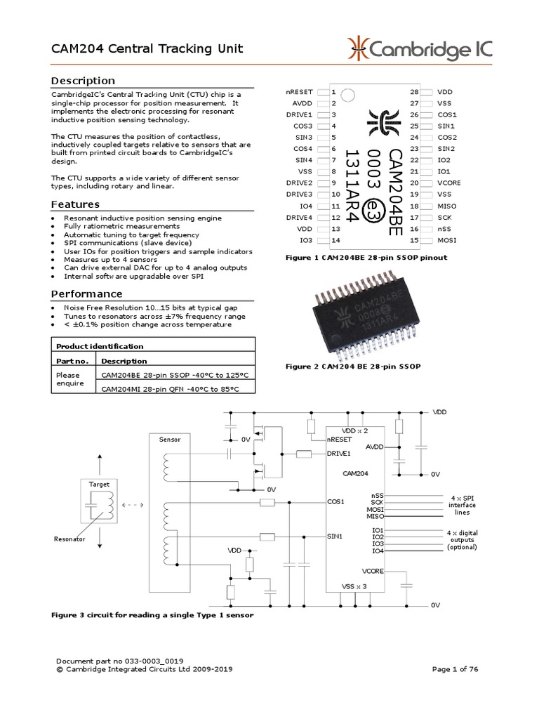CAM204 Central Tracking Unit Overview | PDF | Inductor | Electronic ...