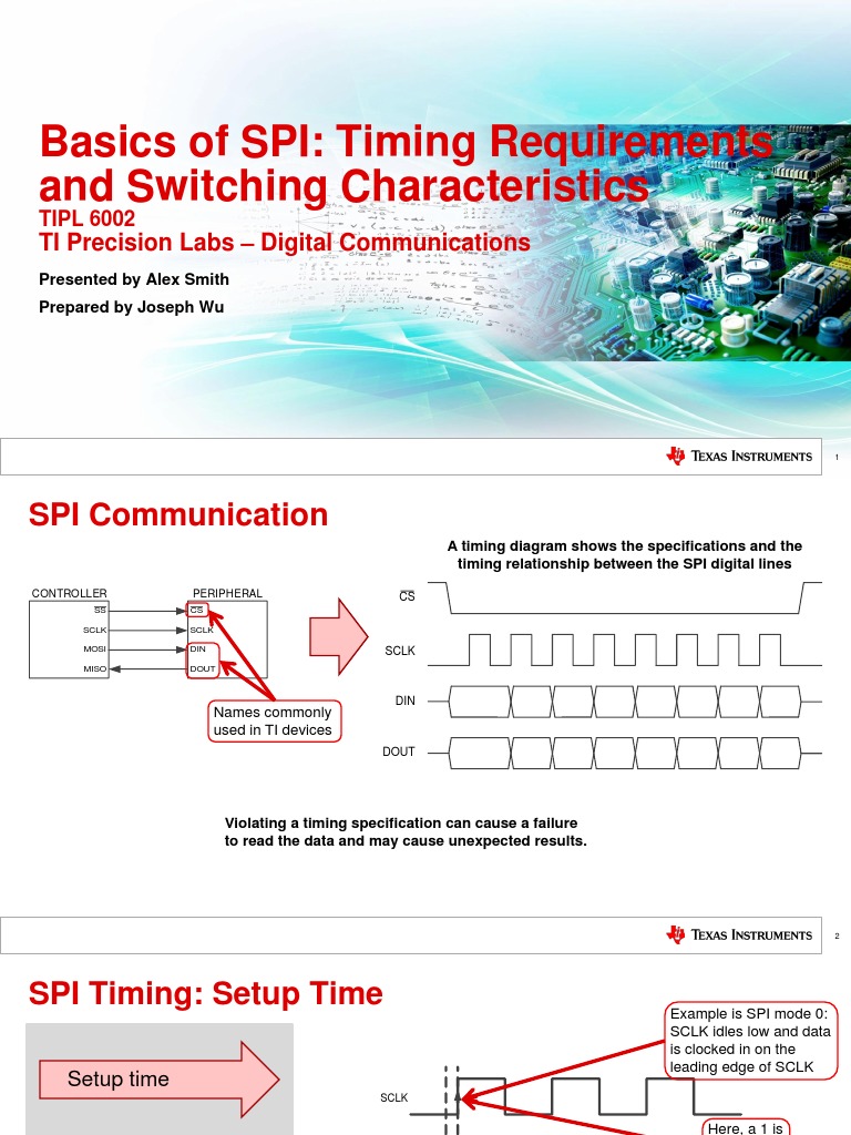 Adcs Spi Communications Timing Presentation | PDF | Computer Hardware | Computer Engineering