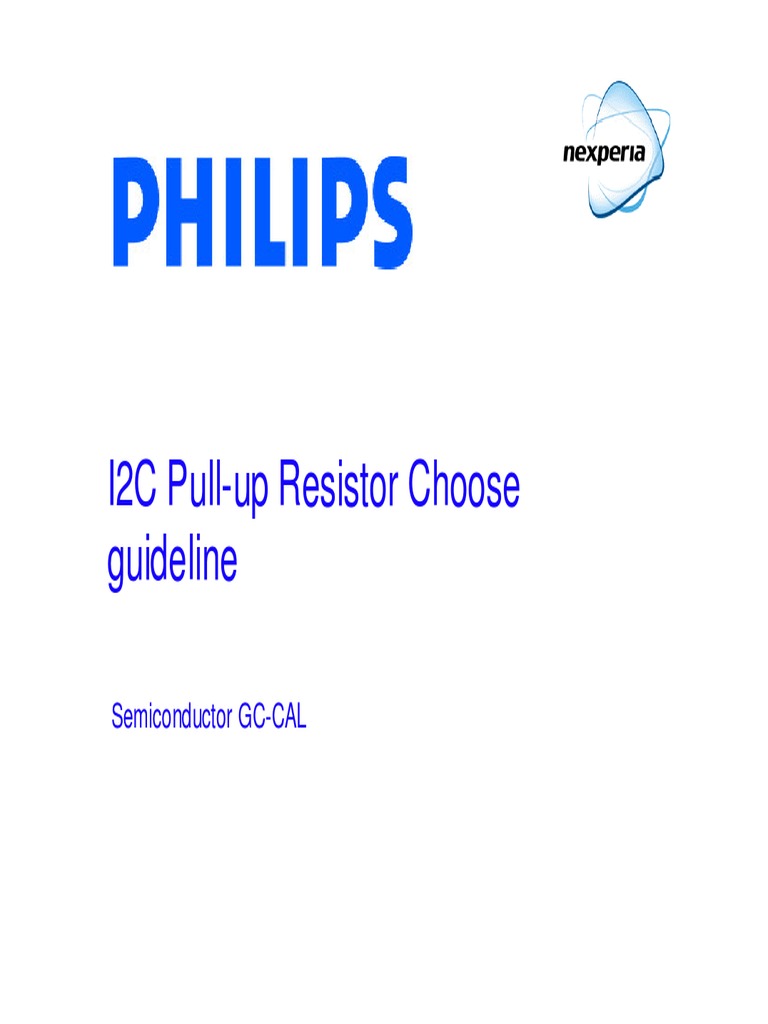 I2C Pull-Up Resistor Choose Guideline - v1.0 | PDF | Electrical ...
