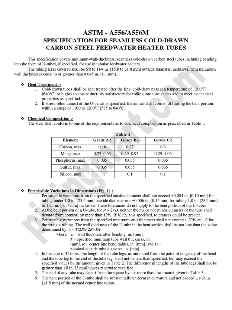 Astm A556 A556m | PDF | Pipe (Fluid Conveyance) | Steel