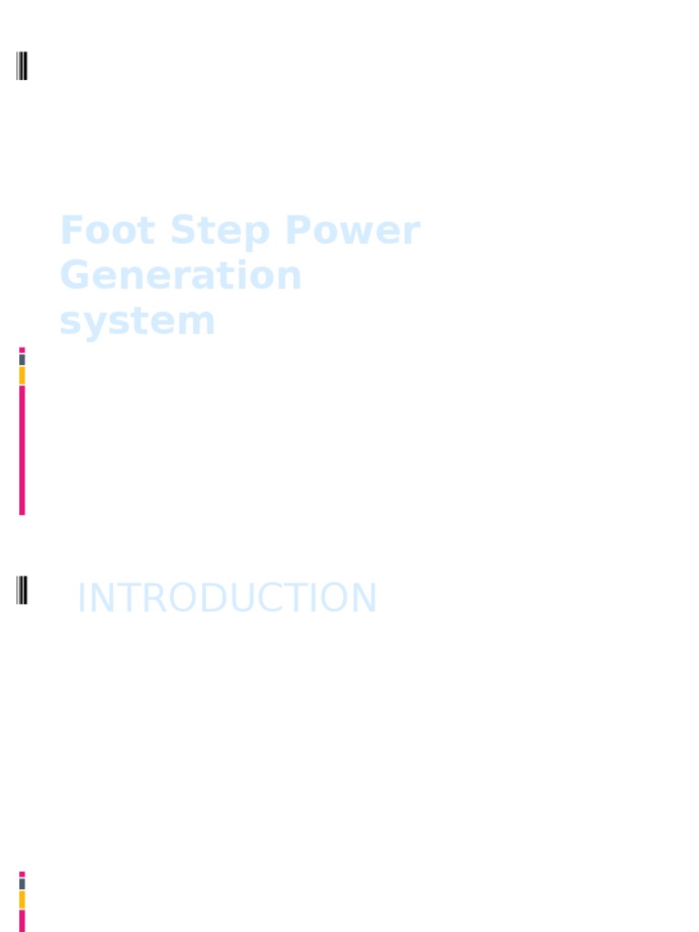 Foot Step Power Generation System: Click To Edit Master Subtitle Style ...