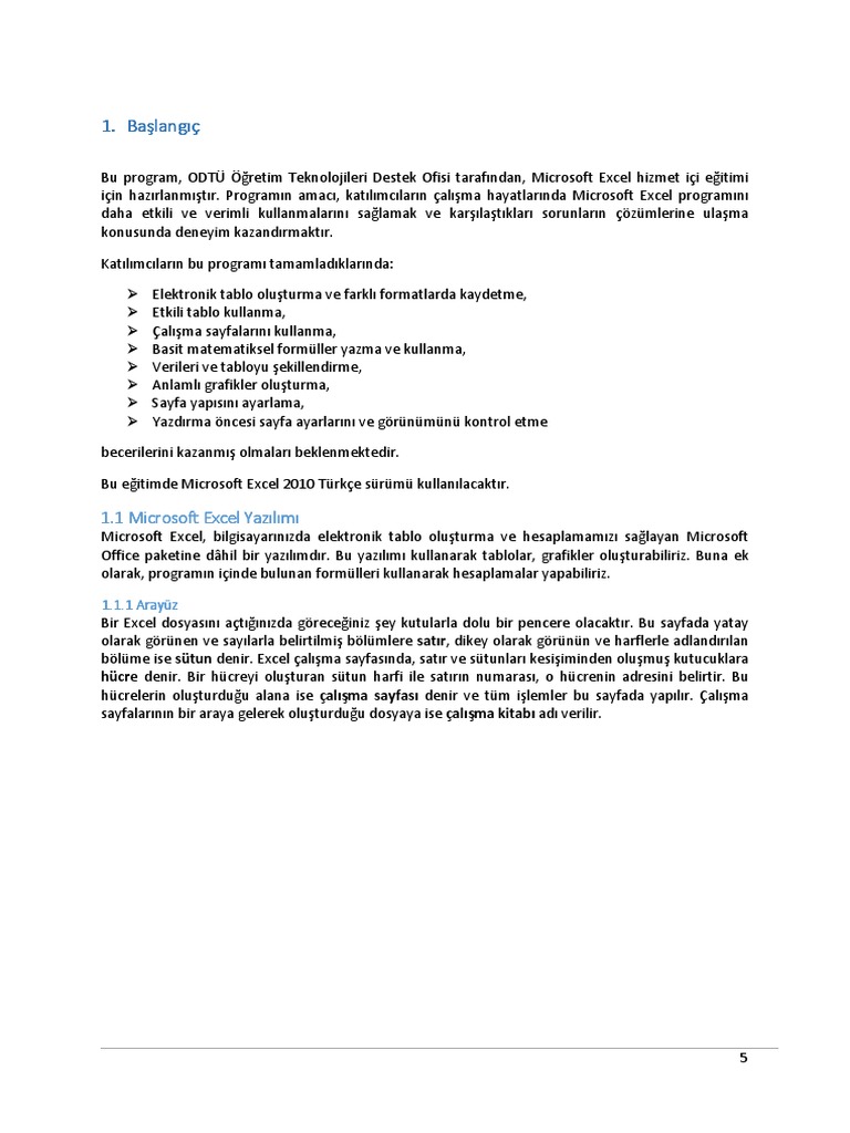 Excel2010 Baslangic | PDF