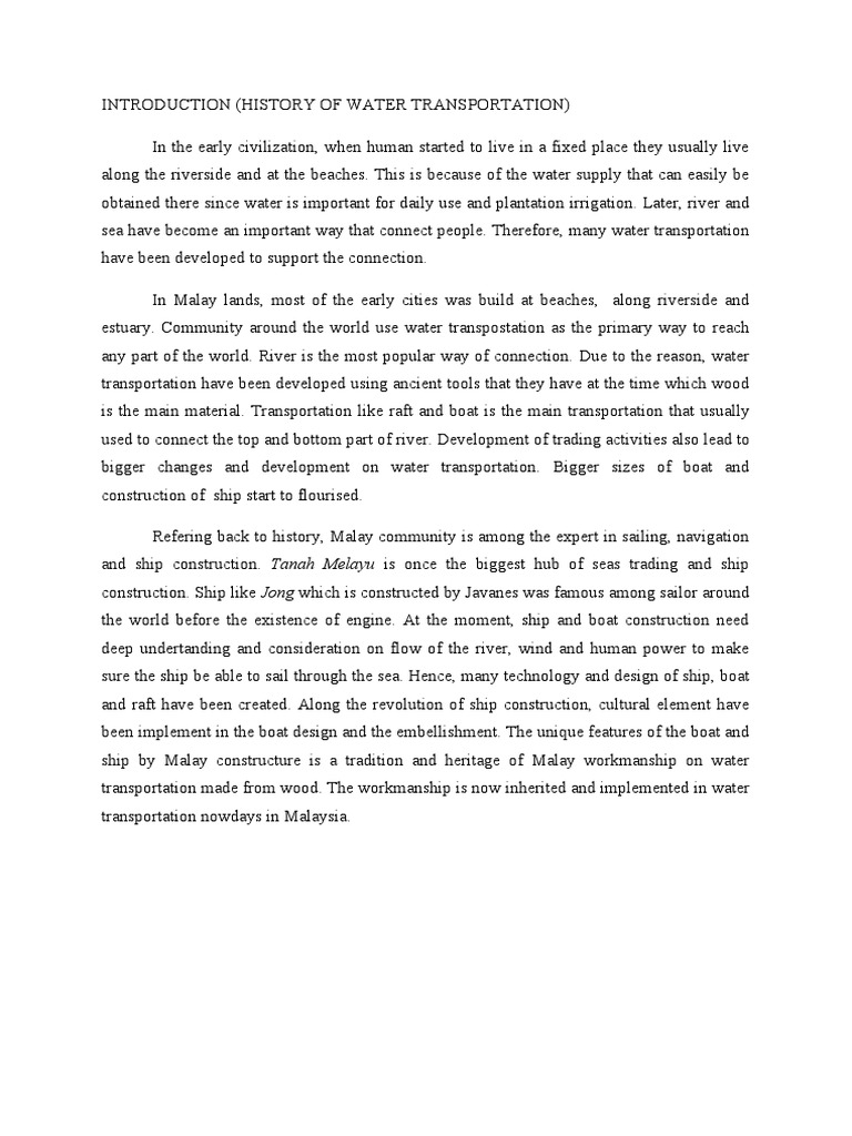 History of Seas Transportation | PDF | Ships | Transport