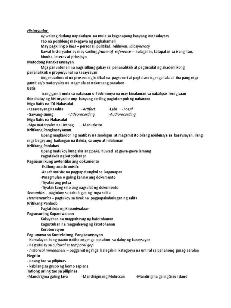 Mga Babasahin Hinggil Sa Kasaysayan NG Pilipinas | PDF