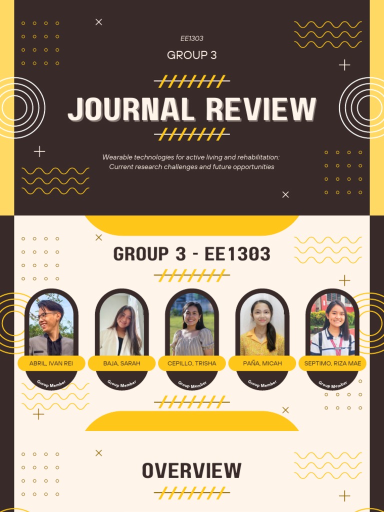SAMPLE JOURNAL REVIEW Presentation | Download Free PDF | Wearable ...