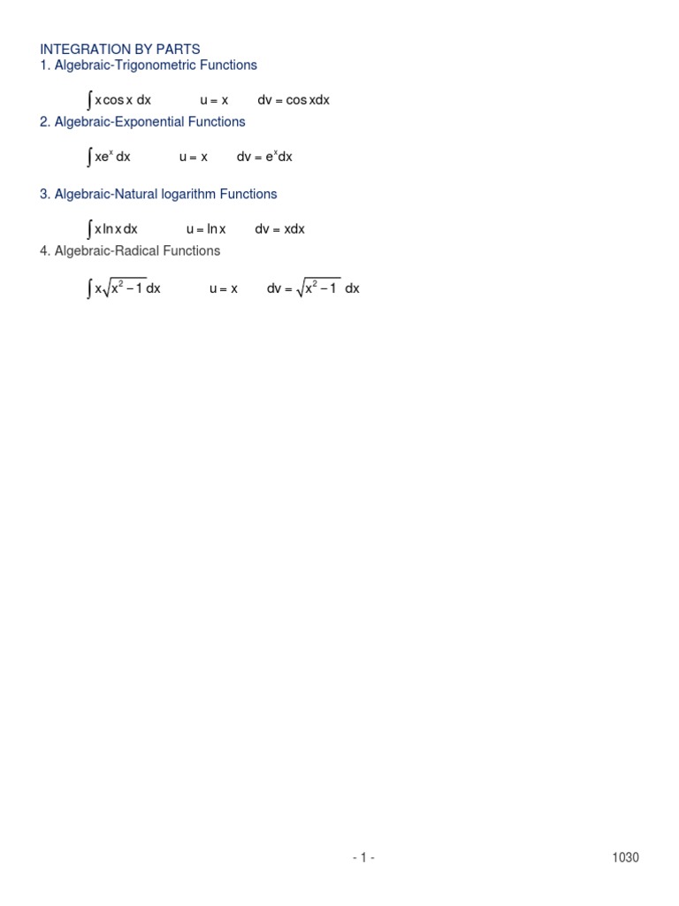 Integration Techniques Guide | PDF | Complex Analysis | Functions And Mappings