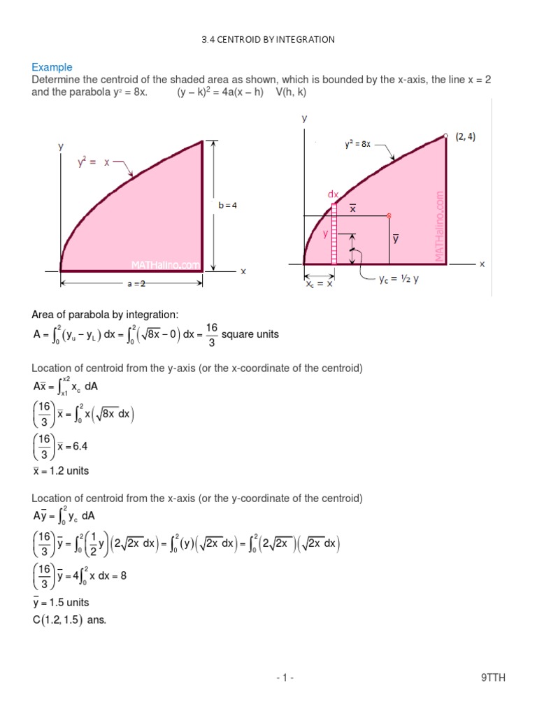Centroid by Integration | PDF