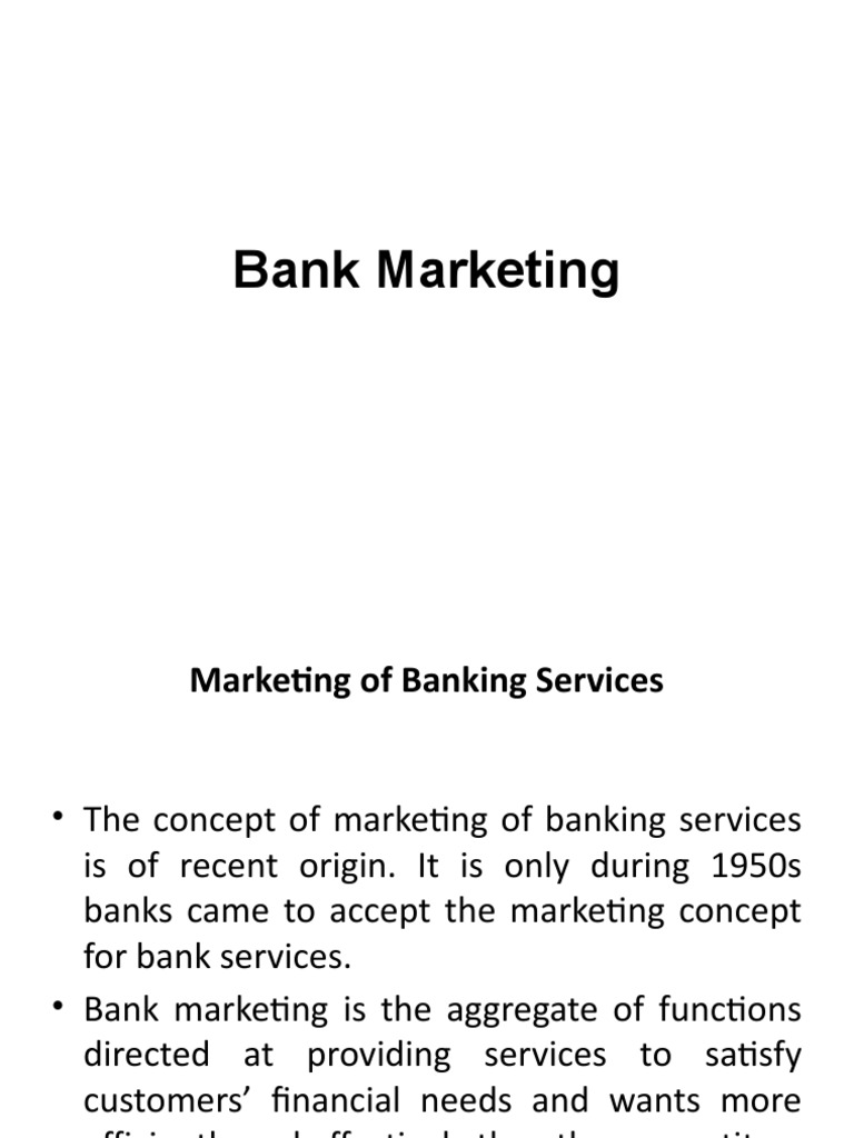Bank Marketing | PDF | Banks | Marketing