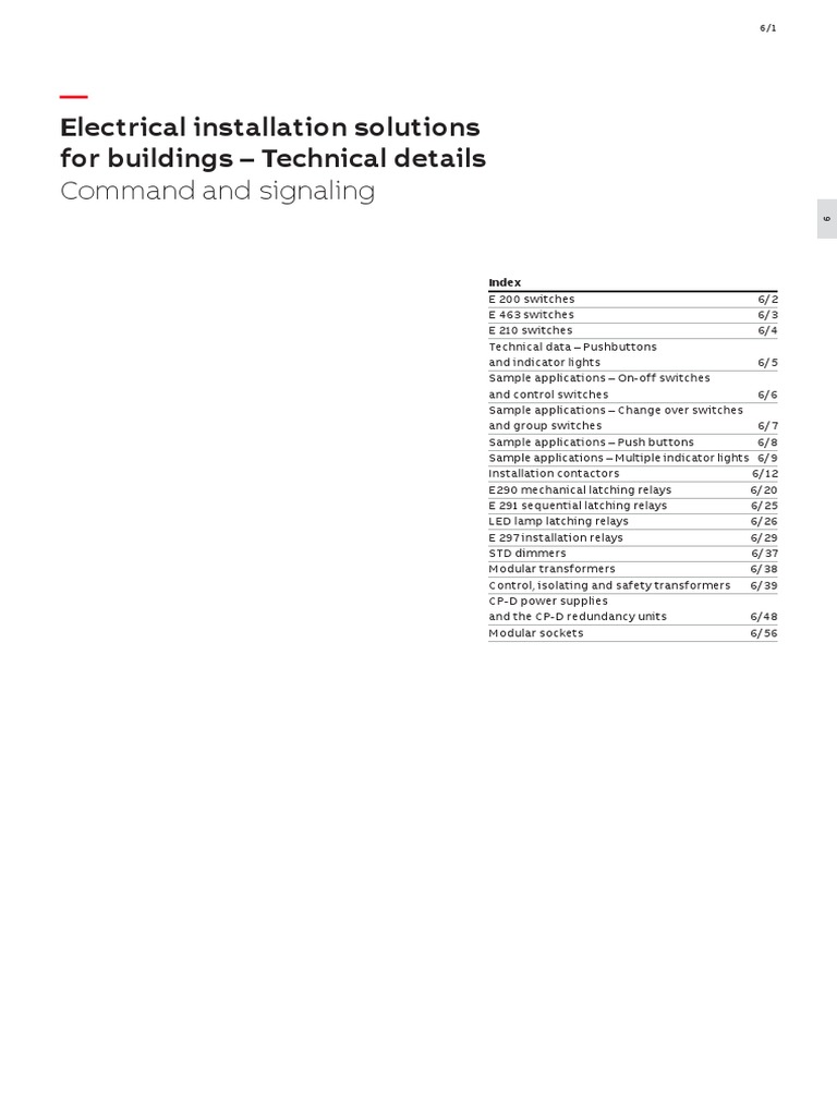 Abb B ELSB Cat 2022 06 Command and Signaling | PDF | Mains Electricity | Alternating Current