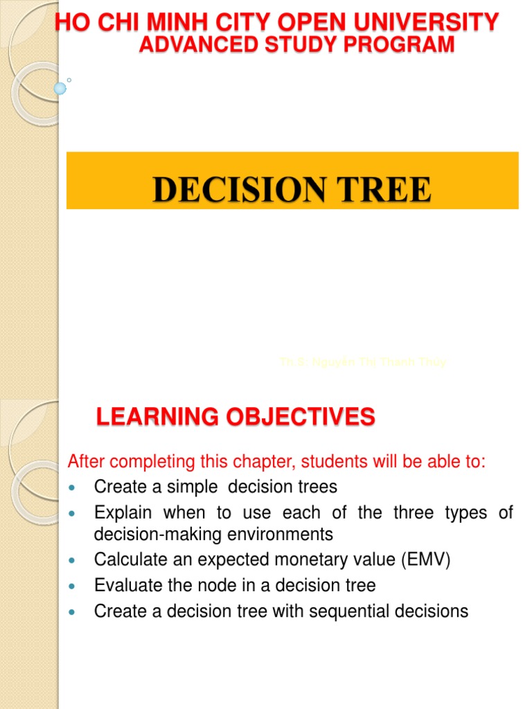 Decision Trees and EMV Calculation Guide | PDF | Statistics | Probability