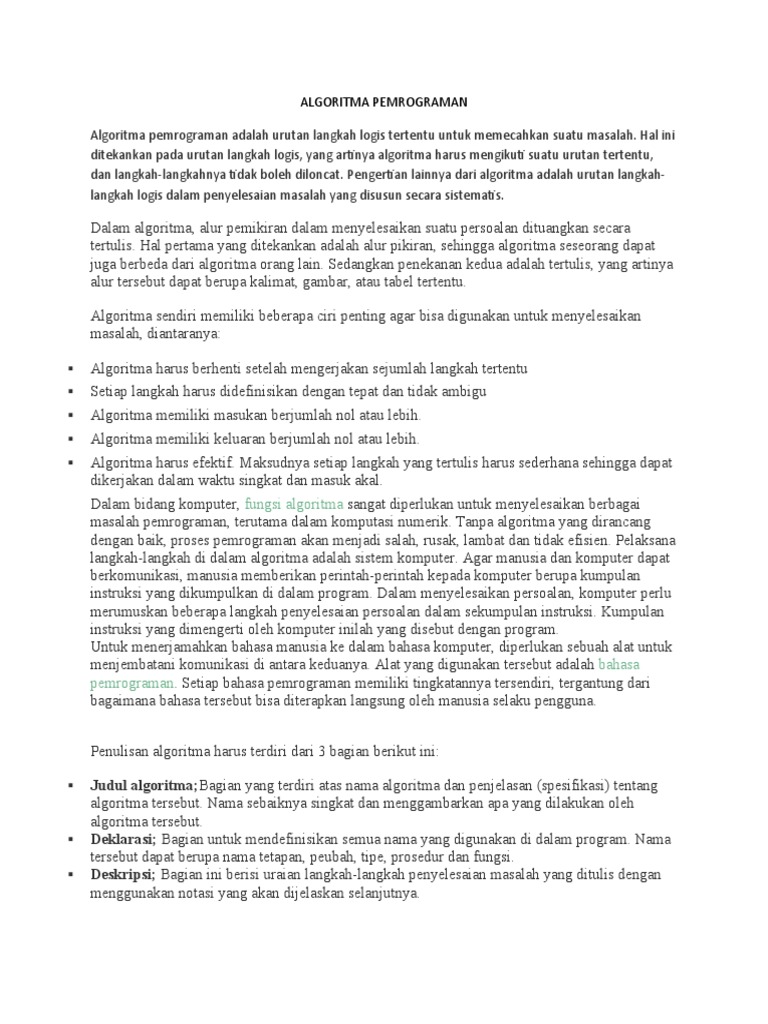 Panduan Lengkap Algoritma Pemrograman | PDF | Komputer