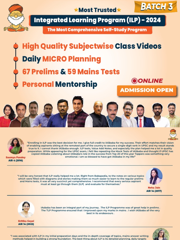 Integrated Learning Program ILP - 2024: High Quality Subjectwise MICRO Planning | PDF