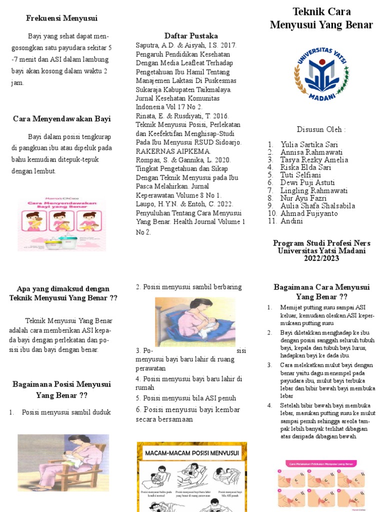 Leaflet Menyusui Dengan Benar | PDF
