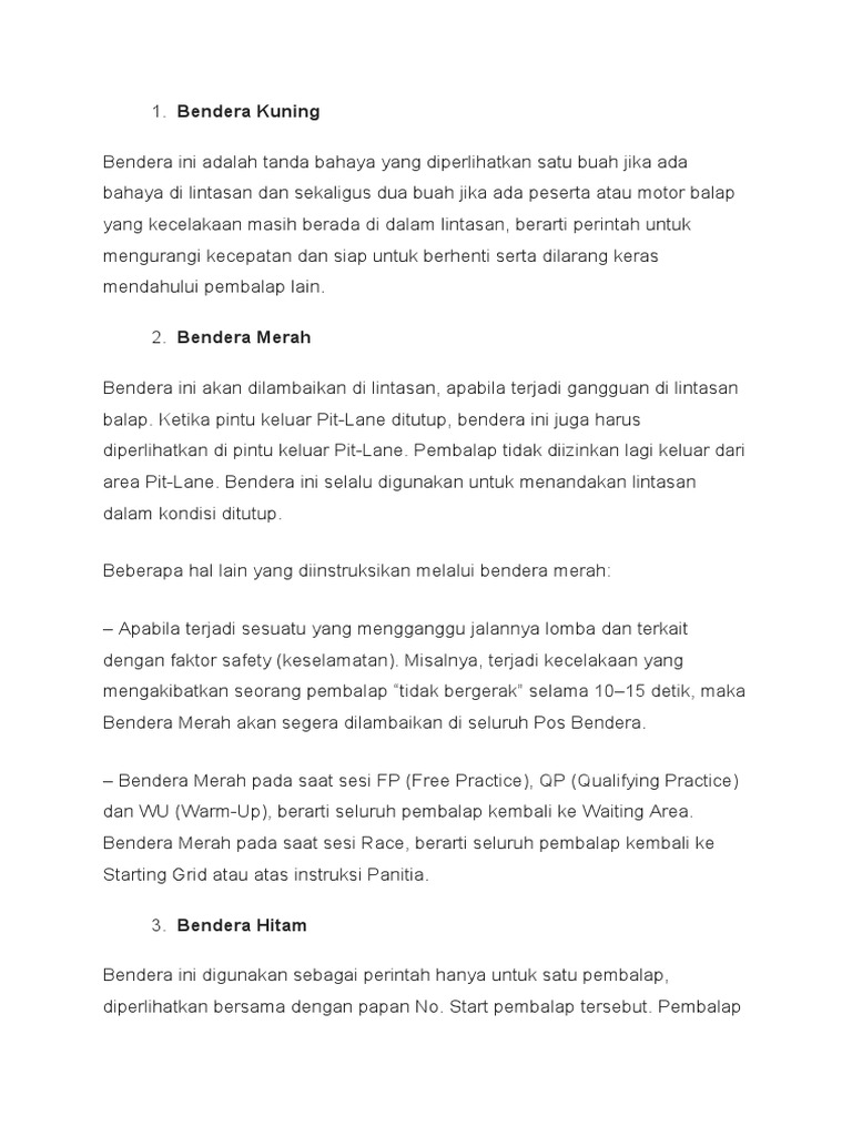 Bendera Race | PDF | Teknologi & Rekayasa