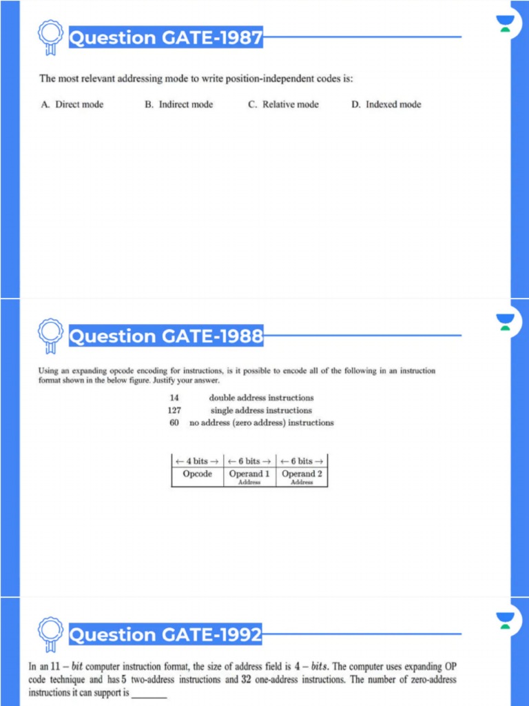 Instruction PYQs | PDF