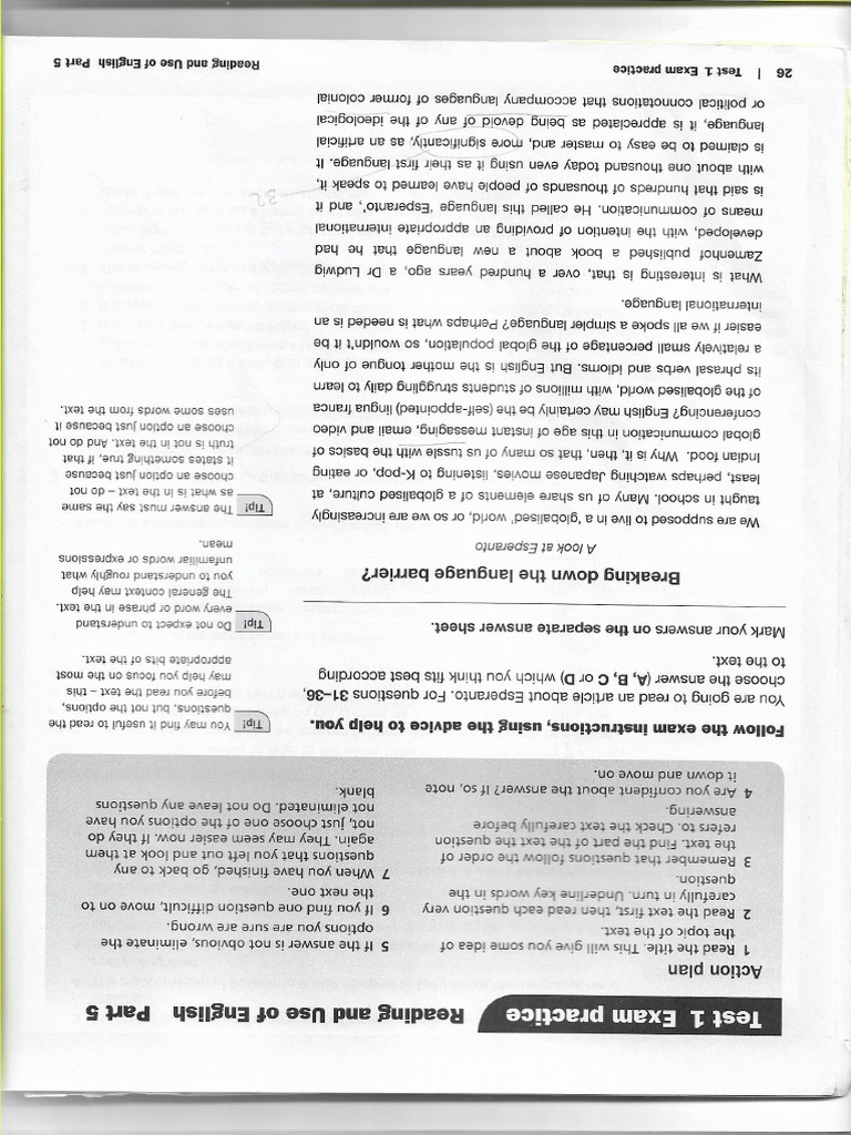 Cae Reading Test 1 | PDF