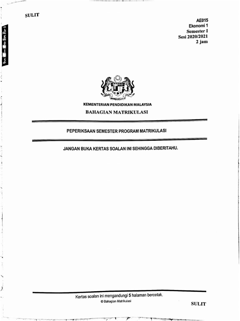 PSPM Ae015 Sesi 2020-2021 | PDF