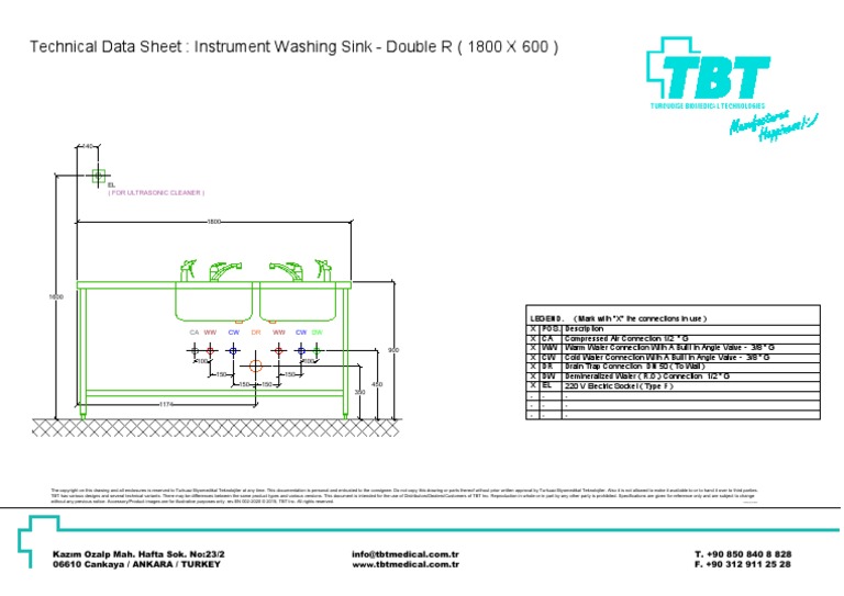 Instrument Washing Sink - Double R (1800 X 600) Vers.2.5-Model | PDF ...