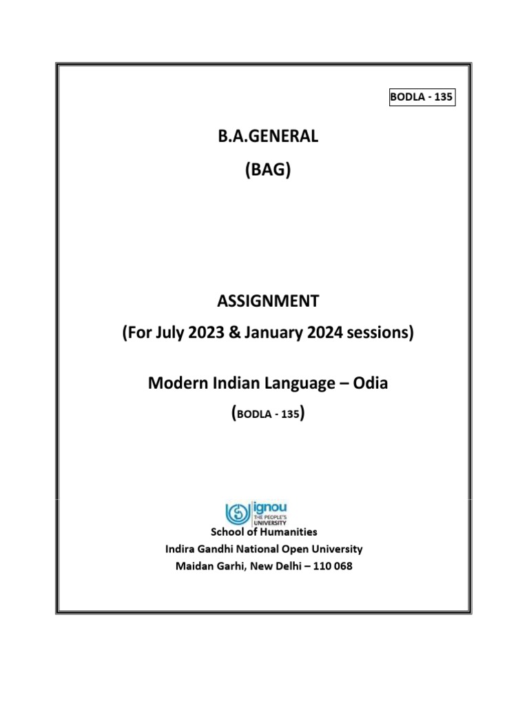 BODLA-135 Assignment July 2023 & Jan 2024 | PDF | Question | Cognitive ...