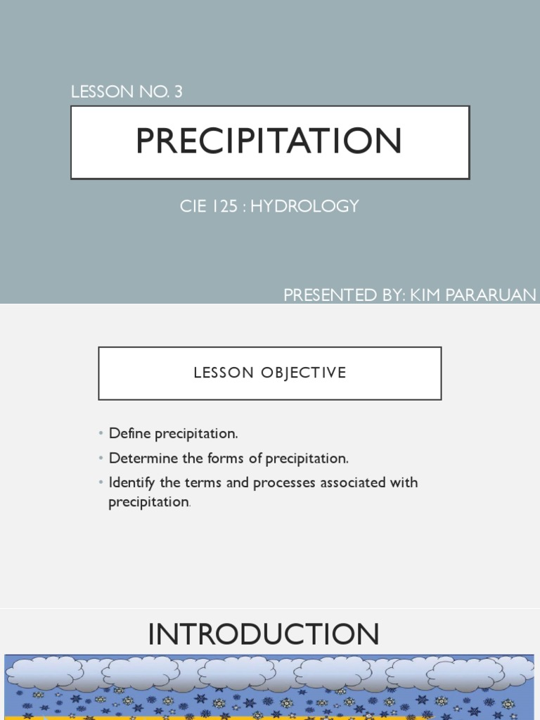 3 Precipitation Cie125 | PDF | Precipitation | Rain