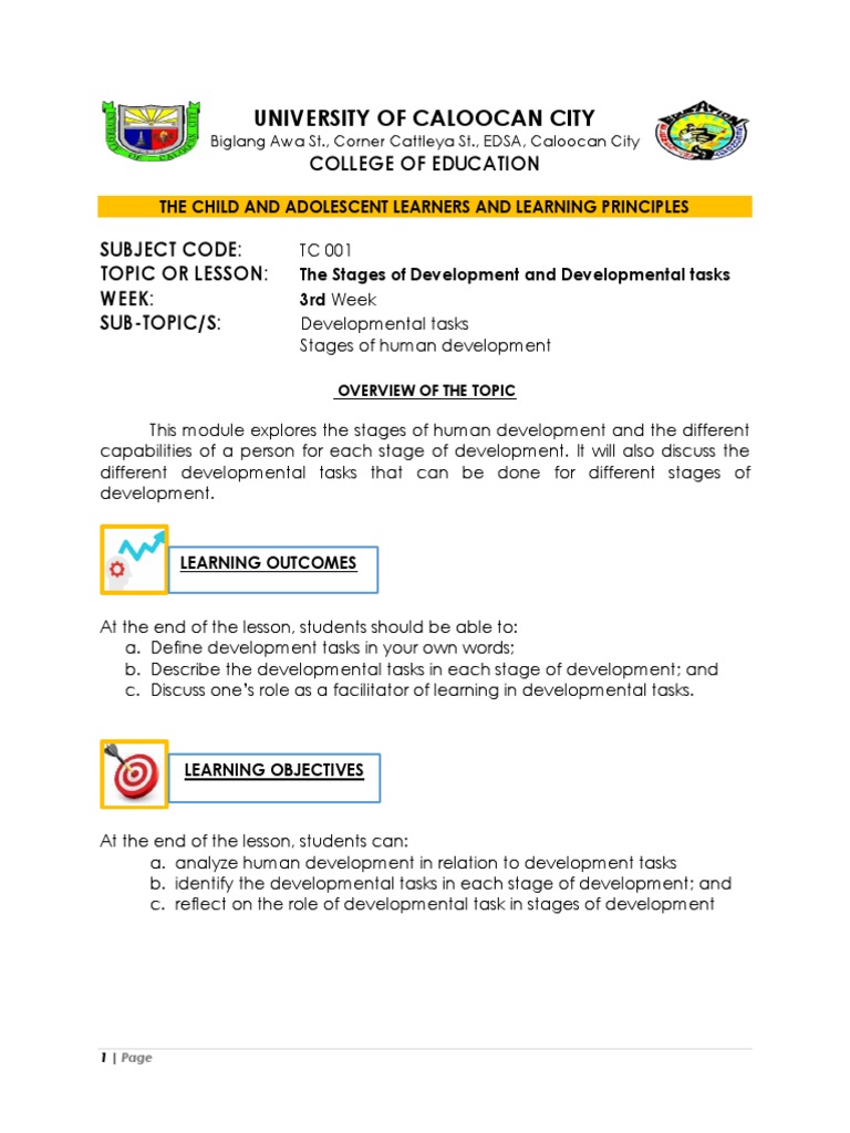 TC 001 - Module 2 The Stages of Development GC | PDF | Developmental ...