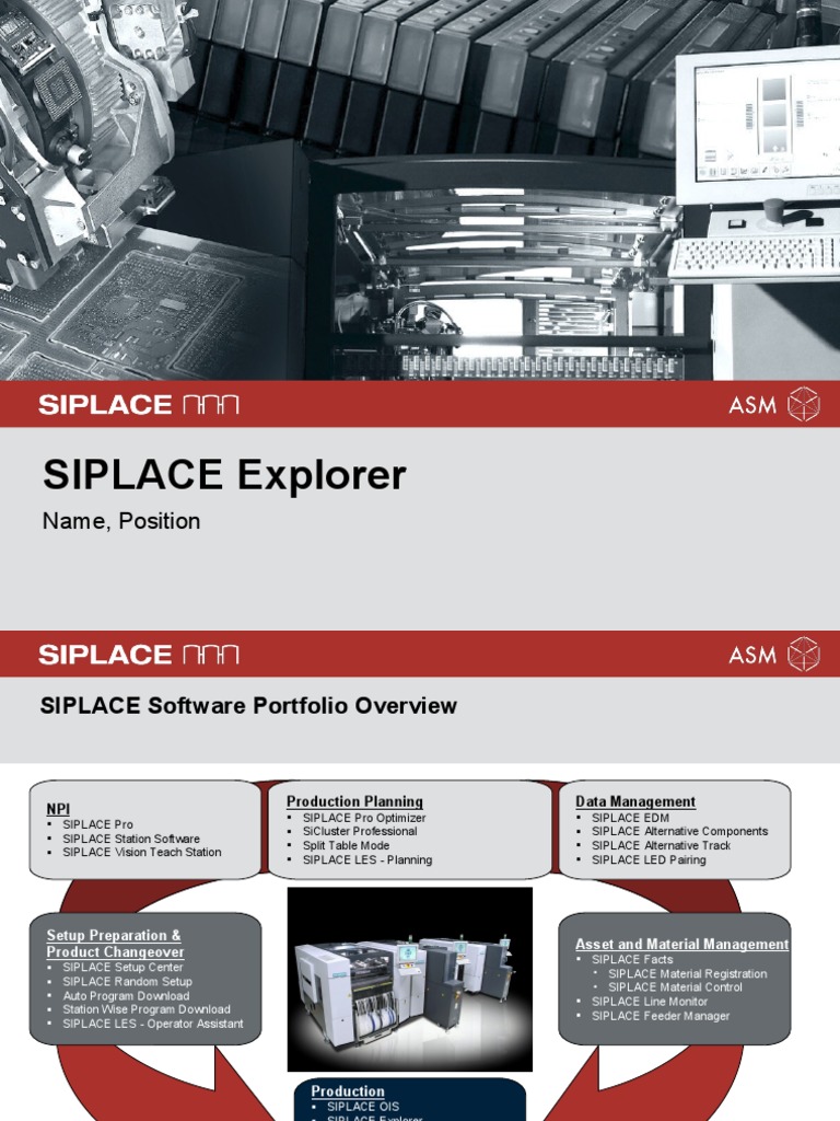 SIPLACE Explorer Software Overview | PDF | Databases | World Wide Web