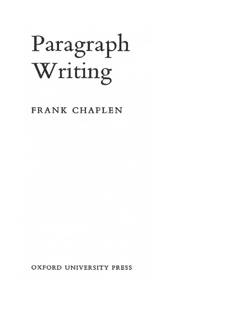 Paragraph Writing | PDF
