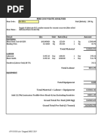 Grouted Stone Pitching Cost Analysis | PDF | Mortar (Masonry) | Cement