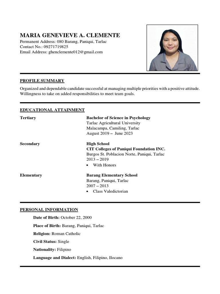 Clemente, Gen (Resume) | PDF