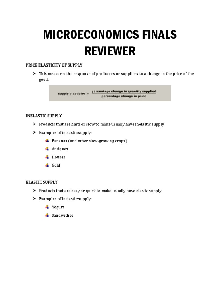 Microeconomics Finals Reviewer | PDF | Elasticity (Economics) | Monopoly
