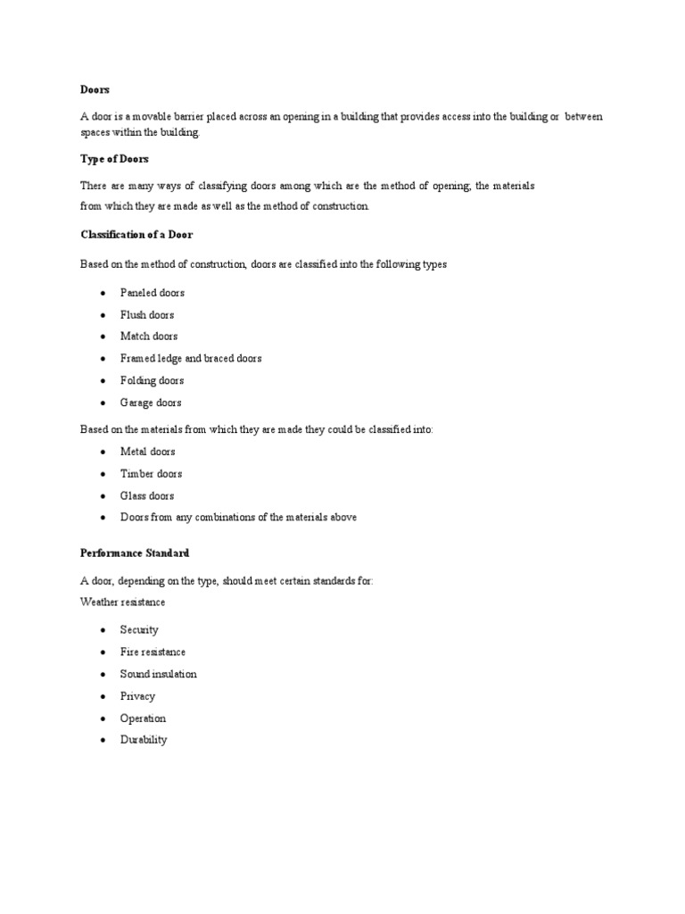 BLD 212 Lecture 3B | PDF | Door | Framing (Construction) BLD 212 Lecture 3B | PDF | Door | Framing (Construction)