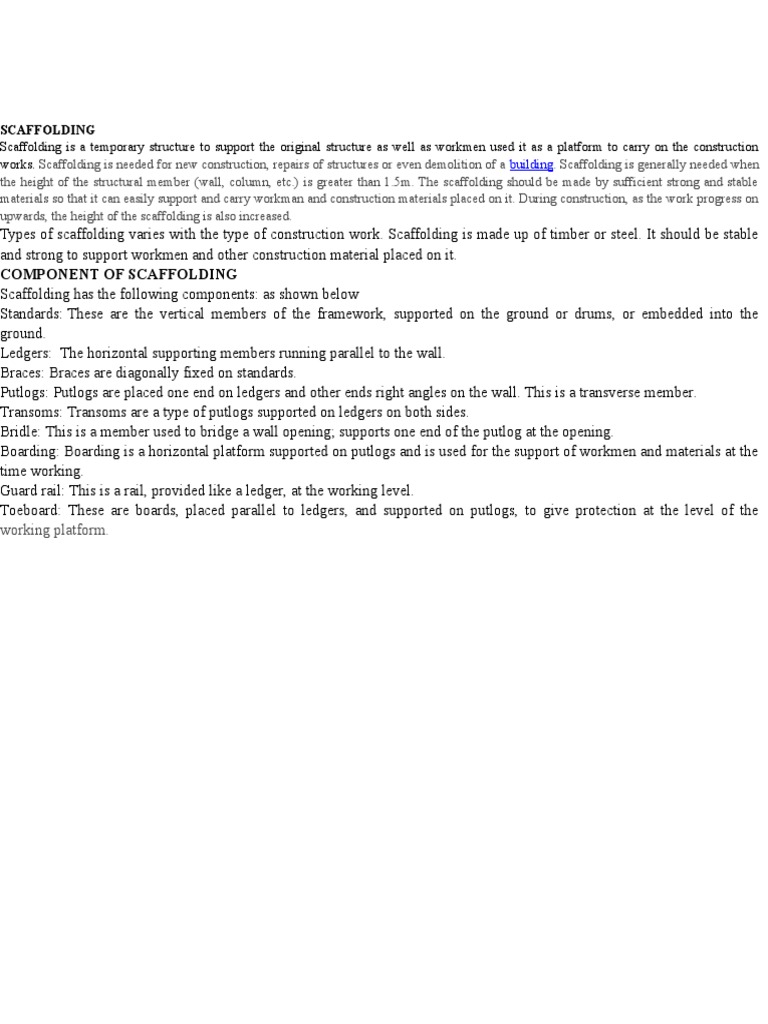 Scaffolding | PDF | Scaffolding | Concrete