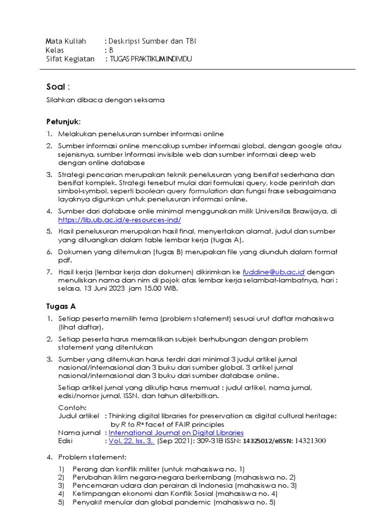 Sumber & TBI TUGAS UAS | PDF