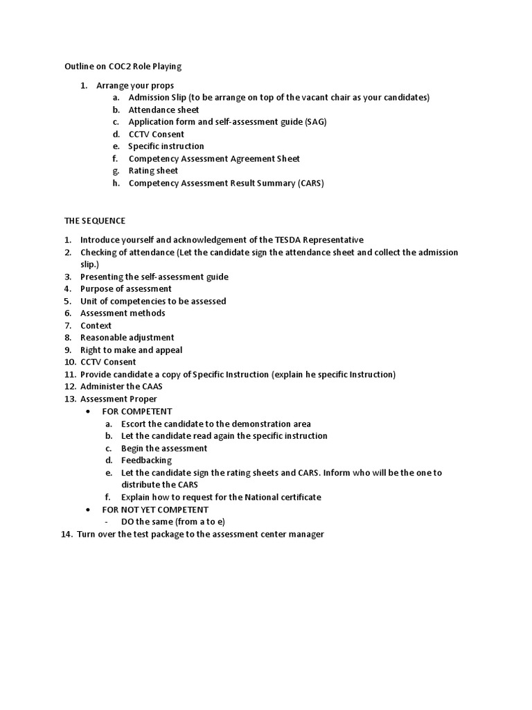 Coc2 Role Playing Guide | PDF