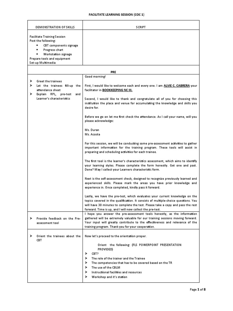 Coc1 Script Revised | PDF | Debits And Credits | Learning