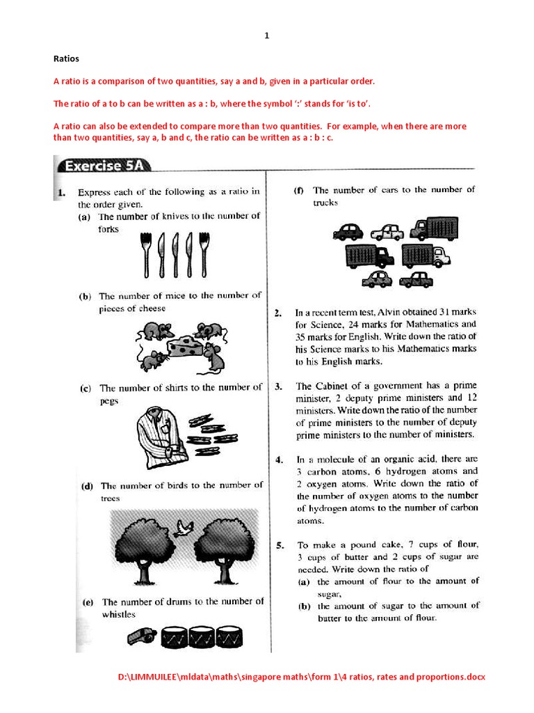 4 Ratios, Rates and Proportions | PDF