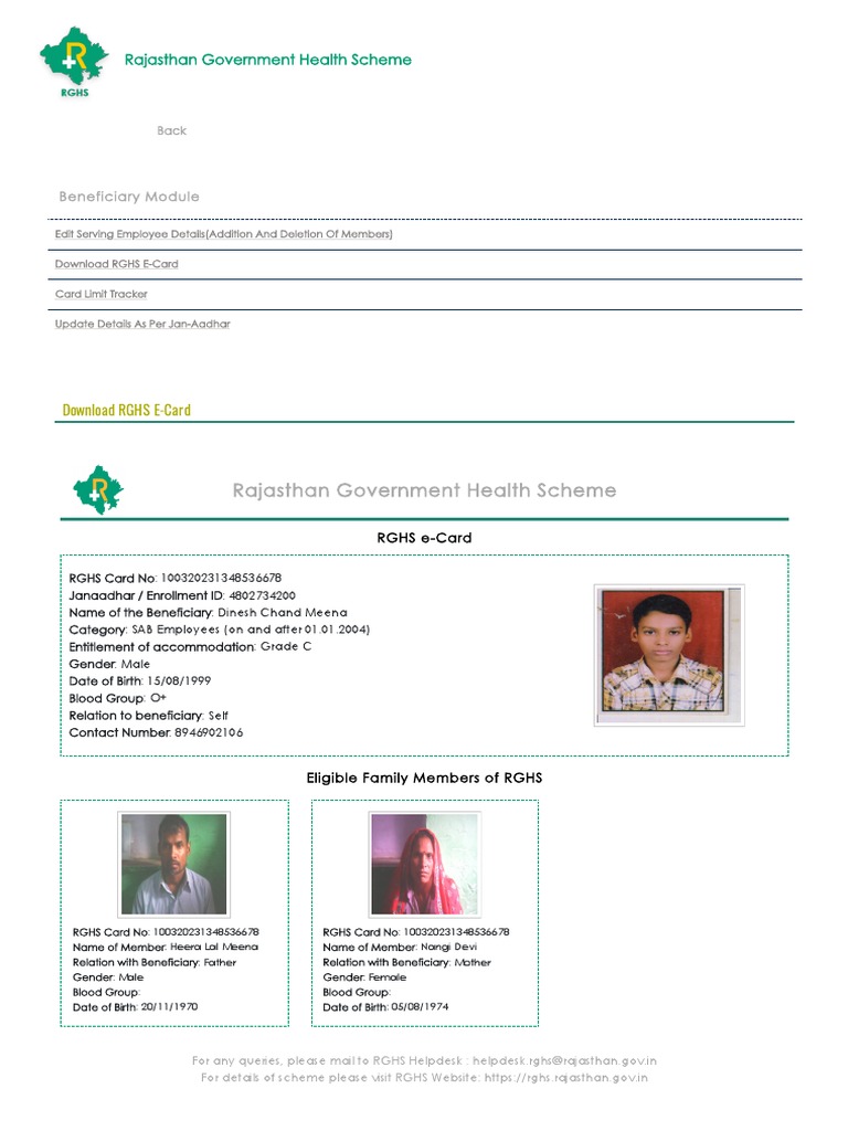 Rajasthan Govt Health Scheme Guide | PDF