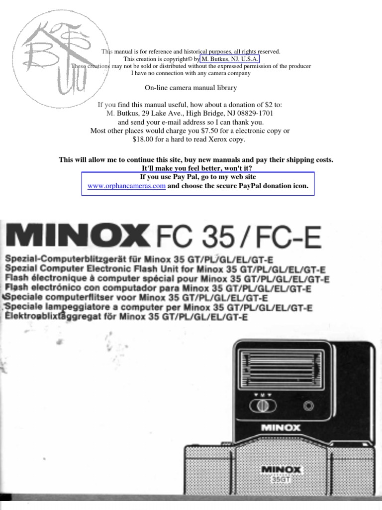 Minox FC 35 Fc-E | PDF | Games & Activities | Social Science