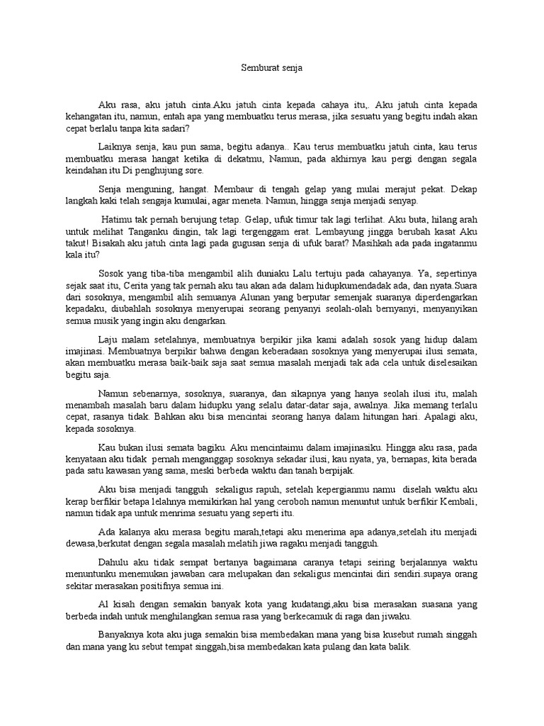 Cinta dan Senja: Kisah Desti | PDF