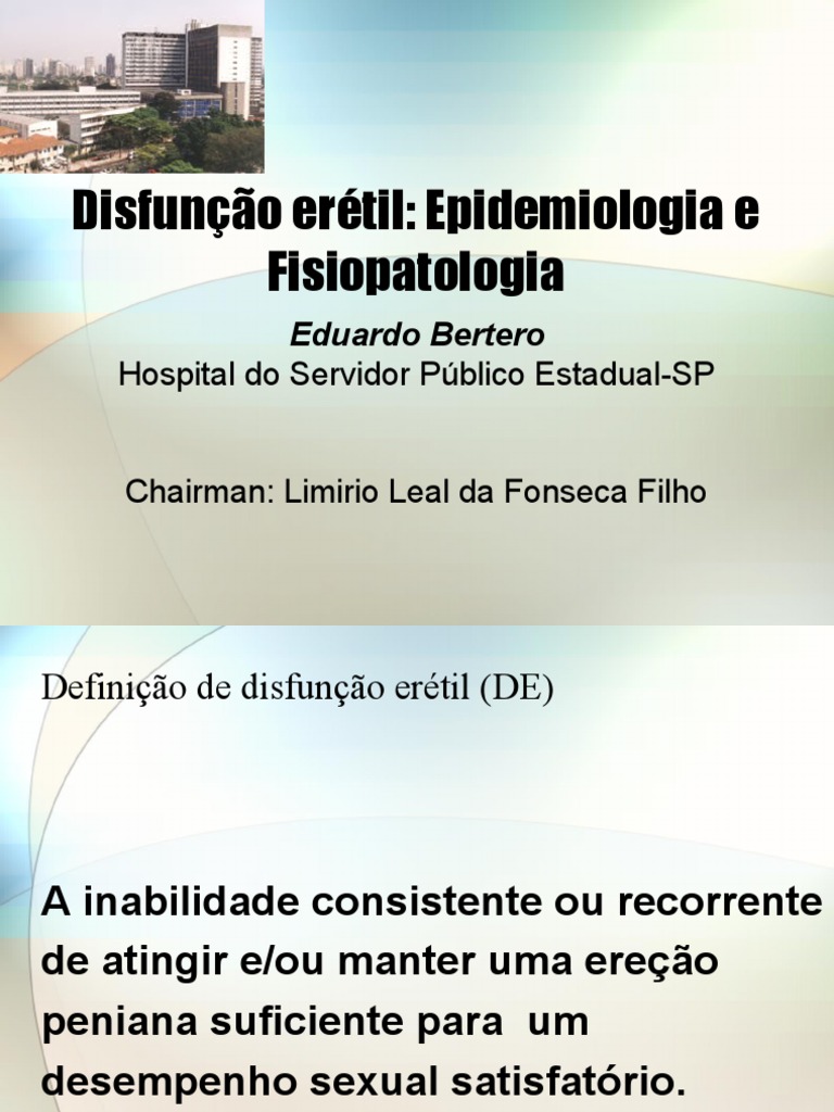 Disfunção Erétil Epidemiologia e Fisiopatologia 2010 | PDF | Diabetes ...