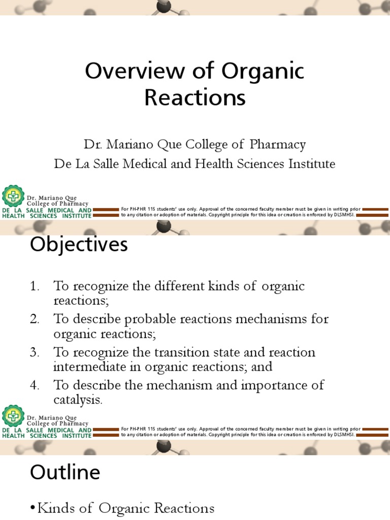 5 Overview of Reactions | PDF | Chemical Reactions | Organic Reactions
