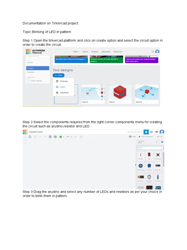 Documentation On Tinkercad Project | PDF