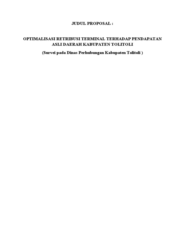 Mapping Judul Skripsi Retribusi Terminal | PDF | Pengelolaan Keuangan ...