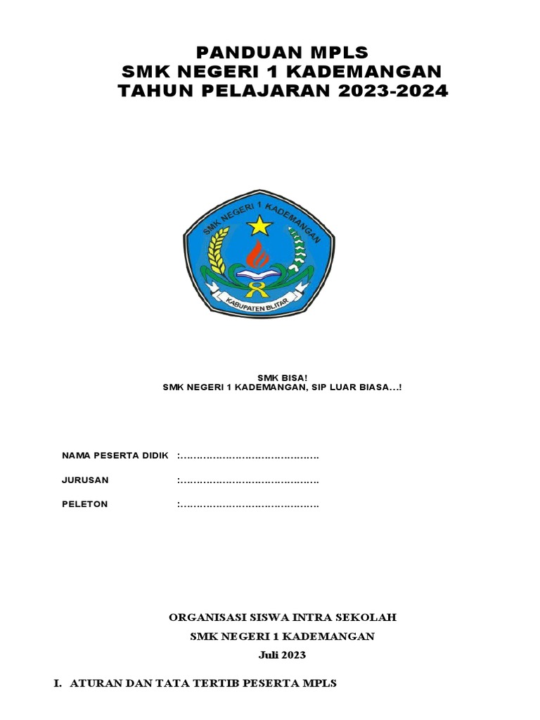 BUKU PANDUAN SISWA MPLS 2023 Fix | PDF