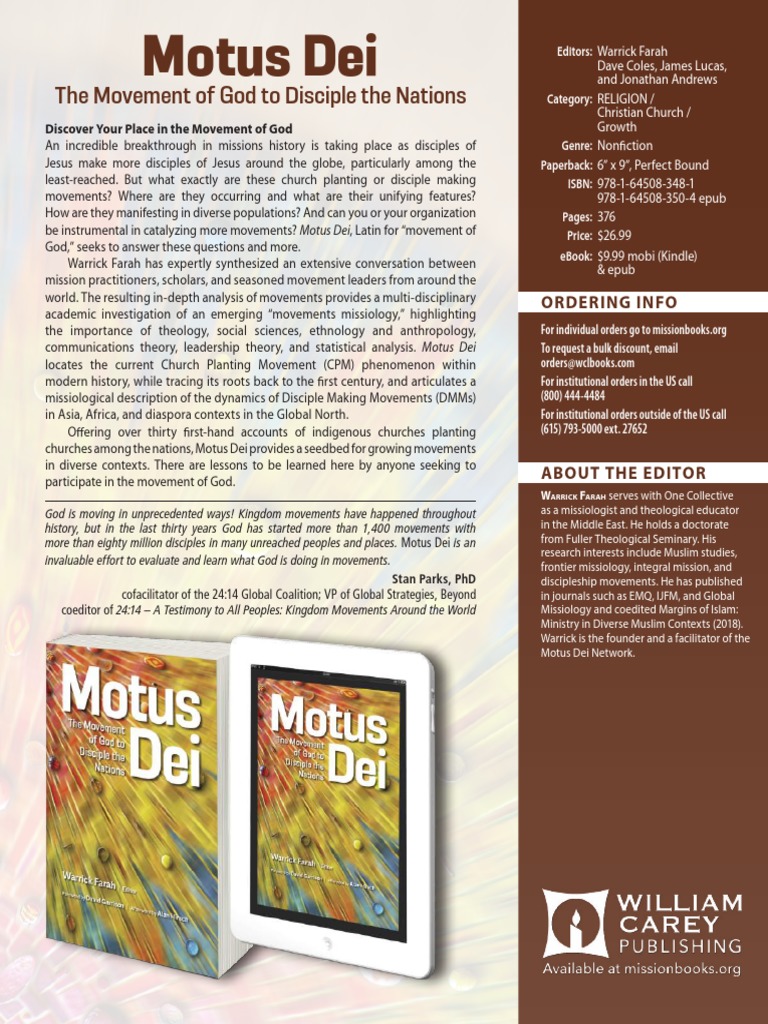 Motus Dei: Discipleship Movements Unveiled | PDF | Disciple ...