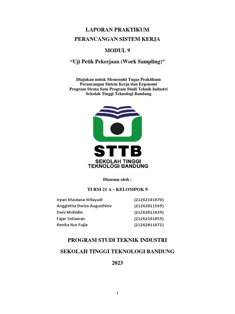 Laporan Praktikum Modul 9 Kelompok 9 - Uji Petik Pekerjaan (Work Sampling) - TIRM21A | PDF