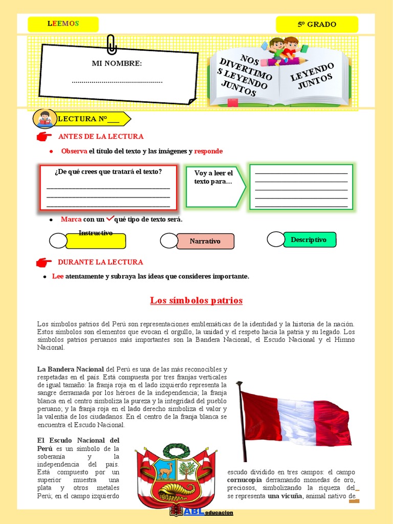 Dia 3 5to Grado Leemos Juntos Pdf Perú