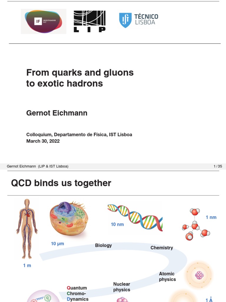 Quantum Chromodynamics Insights | PDF | Hadron | Quantum Chromodynamics