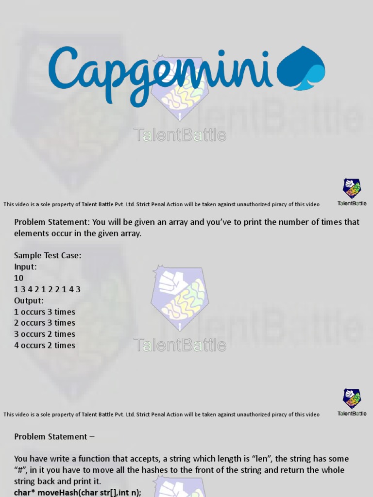 Capgemini Coding Live Sessions Part 5 (30 Aug 2022) | PDF | Matrix (Mathematics) | Algorithms ...